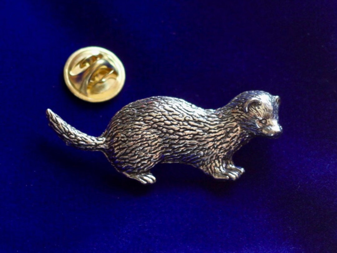 Ferret Pewter Lapel Pin Badge With Gift Pouch - Etsy