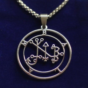Balam Sigil Goetia Solomon Demon Seal Pendant Necklace With Gift Pouch ...
