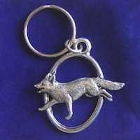 Black Fox Key Ring, Fox Keychain - Etsy