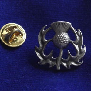 Scottish Thistle Pewter Pin Badge With Gift Pouch - Etsy