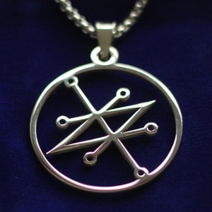 Azazel Sigil Goetia Solomon Demon Seal Pendant Necklace With Gift Pouch ...