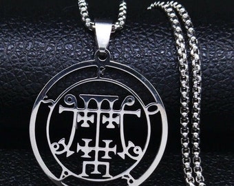 Halphas Sigil Goetia Solomon Demon Seal Pendant Necklace with | Etsy