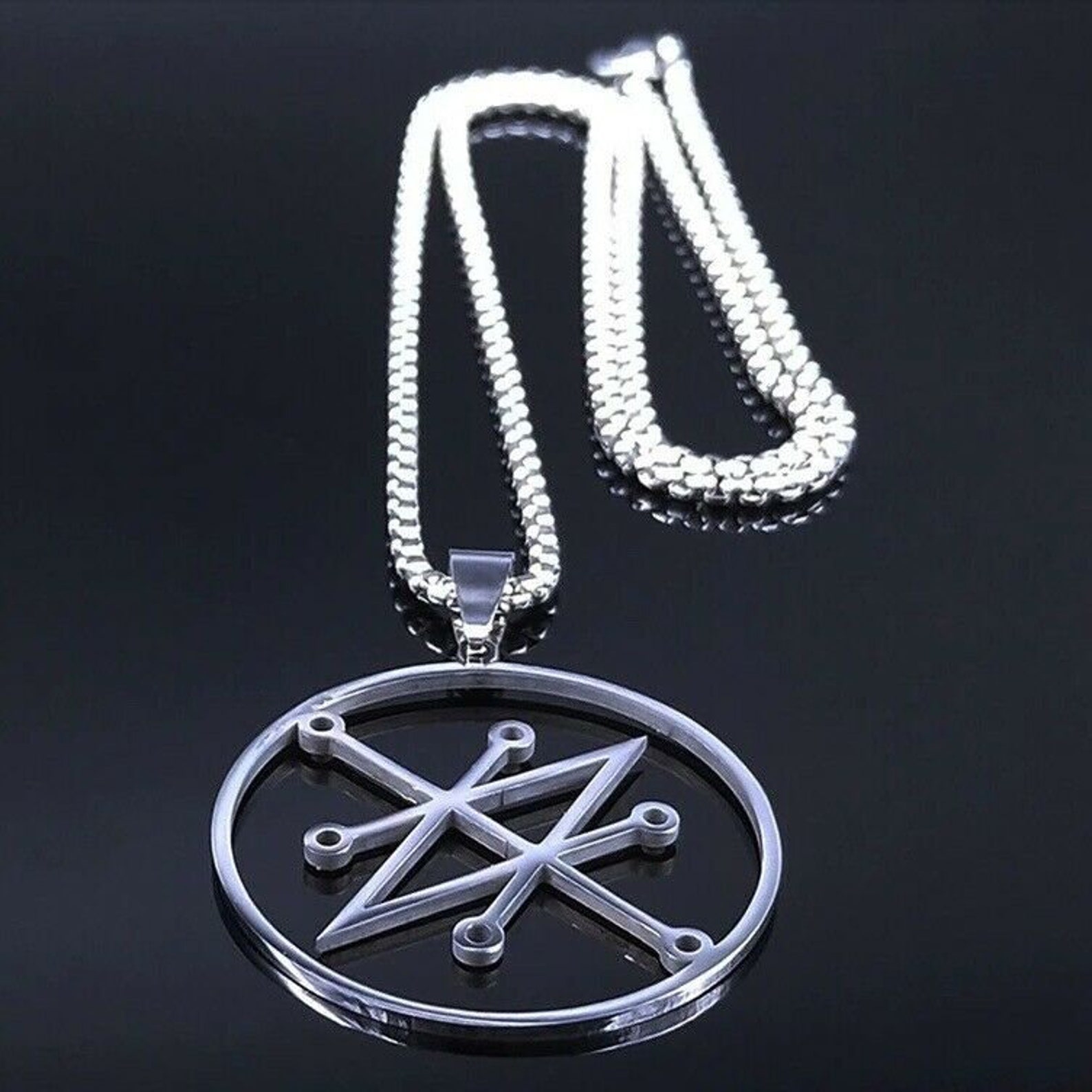 Azazel Sigil Goetia Solomon Demon Seal Pendant Necklace With - Etsy UK