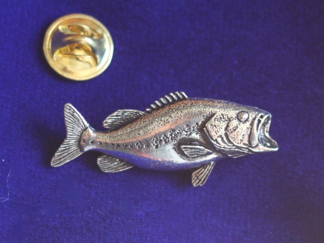 Largemouth Bass Pewter Lapel Pin Badge With Gift Pouch - Etsy
