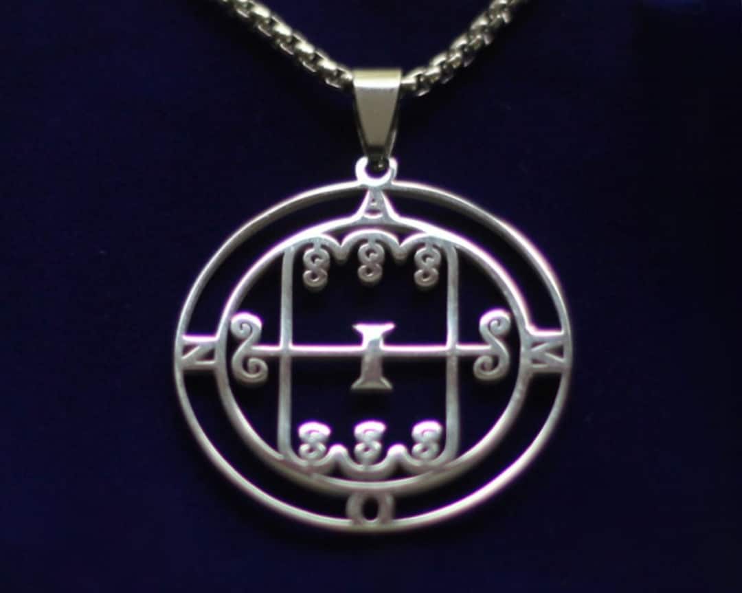 Amon Sigil Goetia Solomon Demon Seal Pendant Necklace With Gift Pouch ...