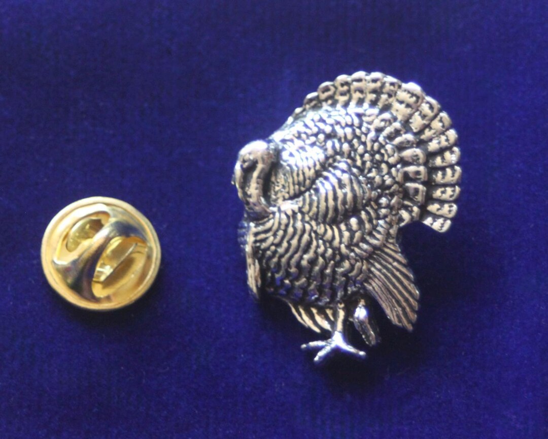 Turkey Pewter Lapel Pin Badge With Gift Pouch - Etsy