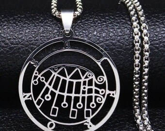 Halphas Sigil Goetia Solomon Demon Seal Pendant Necklace with | Etsy