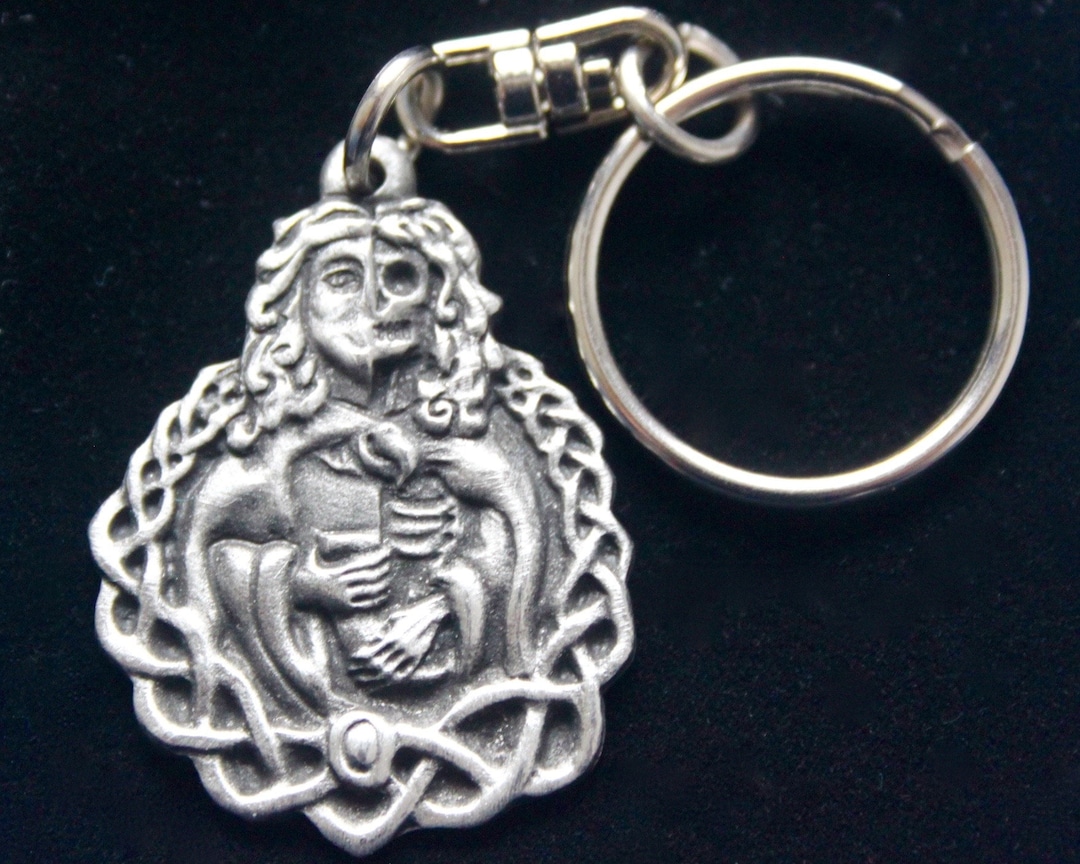 Hel Viking Goddess Keyring | Viking Present Idea | Silver Pewter and ...