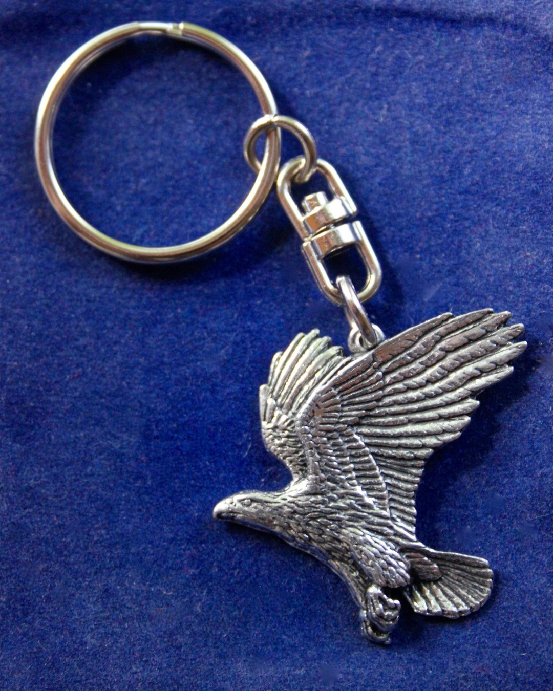Eagle Keyring | Eagle Present Idea | Silver Pewter and Stainless Steel ...