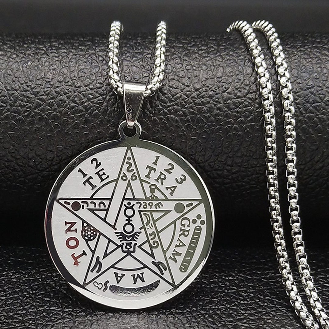 Tetragram Tetragrammaton Pendant Necklace With Gift Pouch - Etsy