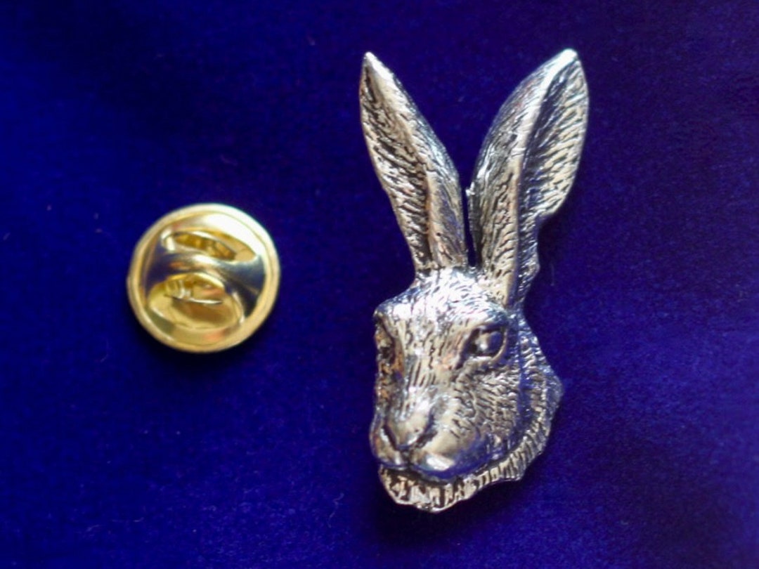 Hare Pewter Lapel Pin Badge With Gift Pouch - Etsy