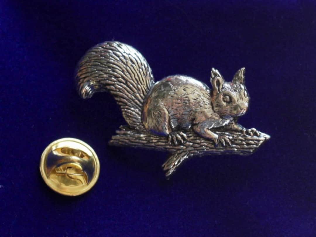 Red Squirrel Pewter Lapel Pin Badge With Gift Pouch - Etsy