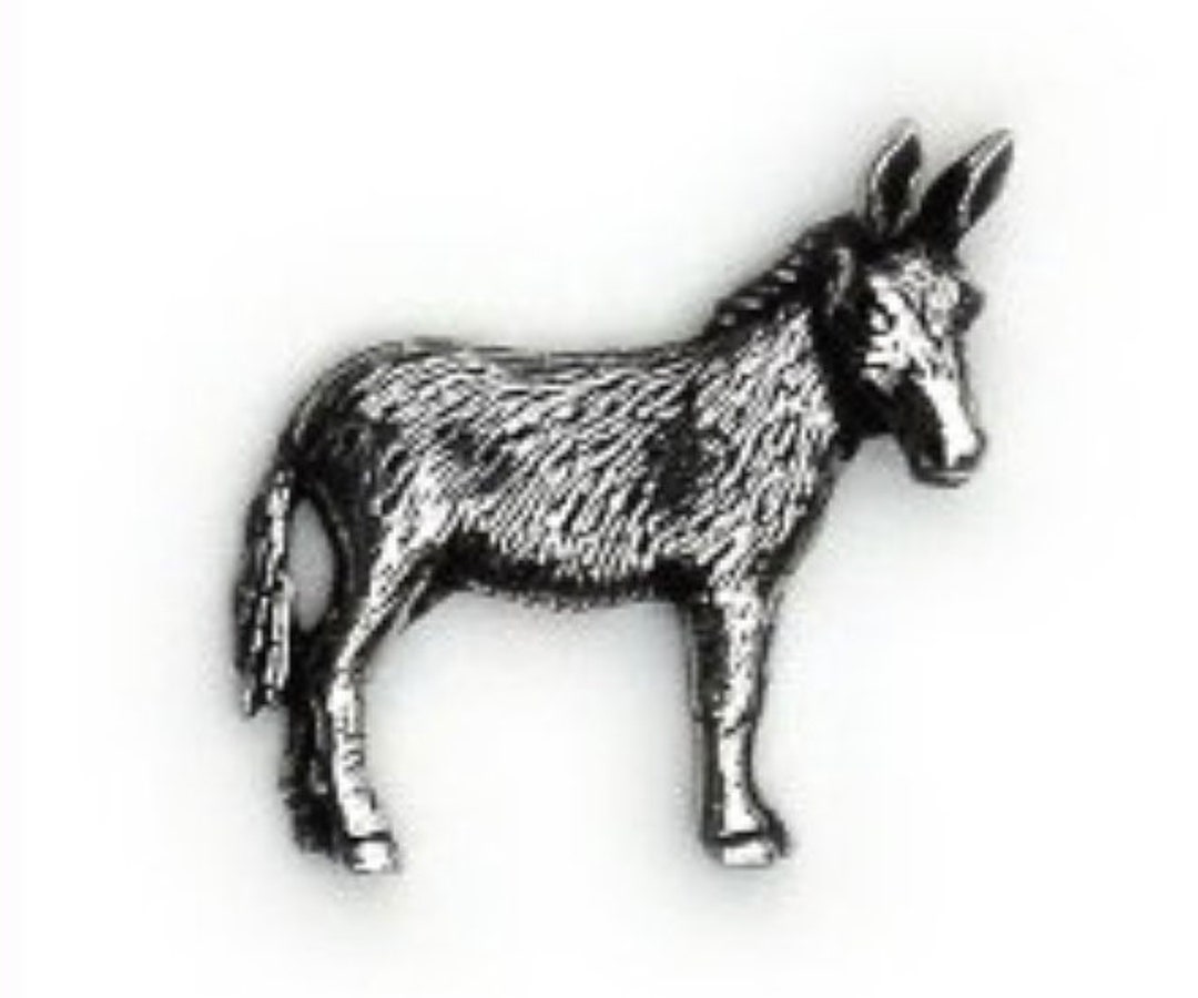 Donkey Pewter Pin Badge With Gift Pouch - Etsy