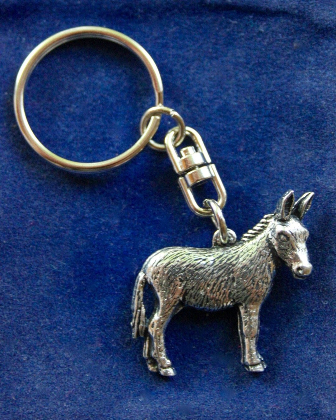 Donkey Keyring | Donkey Present Idea | Silver Pewter and Stainless ...