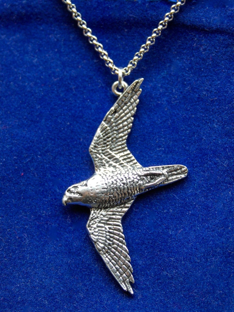 Peregrine Falcon Pewter Pendant Necklace With Gift Pouch - Etsy
