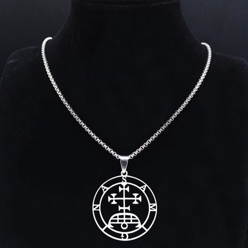 Samigina Sigil Goetia Solomon Demon Seal Pendant Necklace With | Etsy