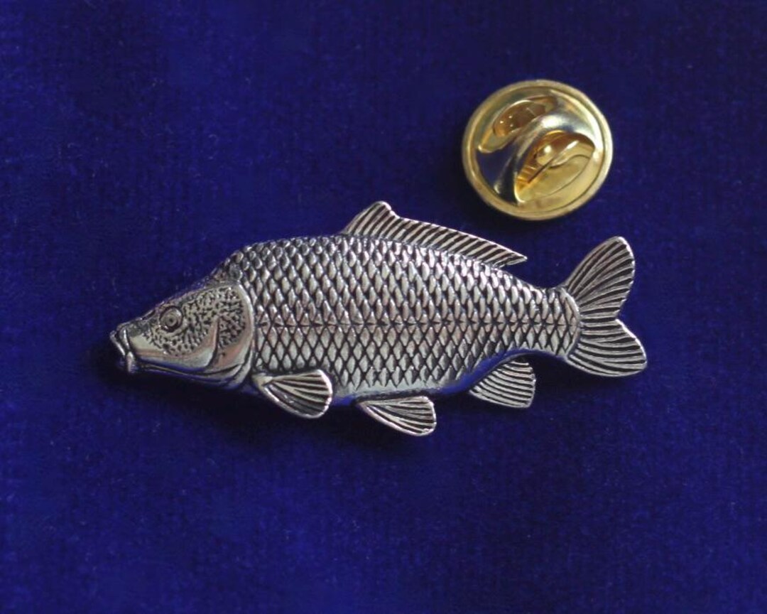 Common Carp Fish Pewter Lapel Pin Badge With Gift Pouch - Etsy