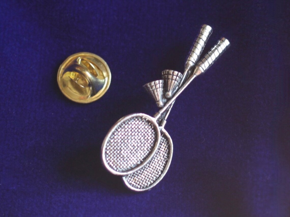 Badminton Pewter Lapel Pin Badge With Gift Pouch - Etsy