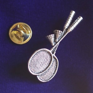Badminton Pewter Lapel Pin Badge With Gift Pouch - Etsy