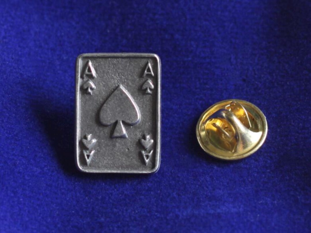 Ace of Spades Playing Card Pewter Lapel Pin Badge With Gift Pouch - Etsy