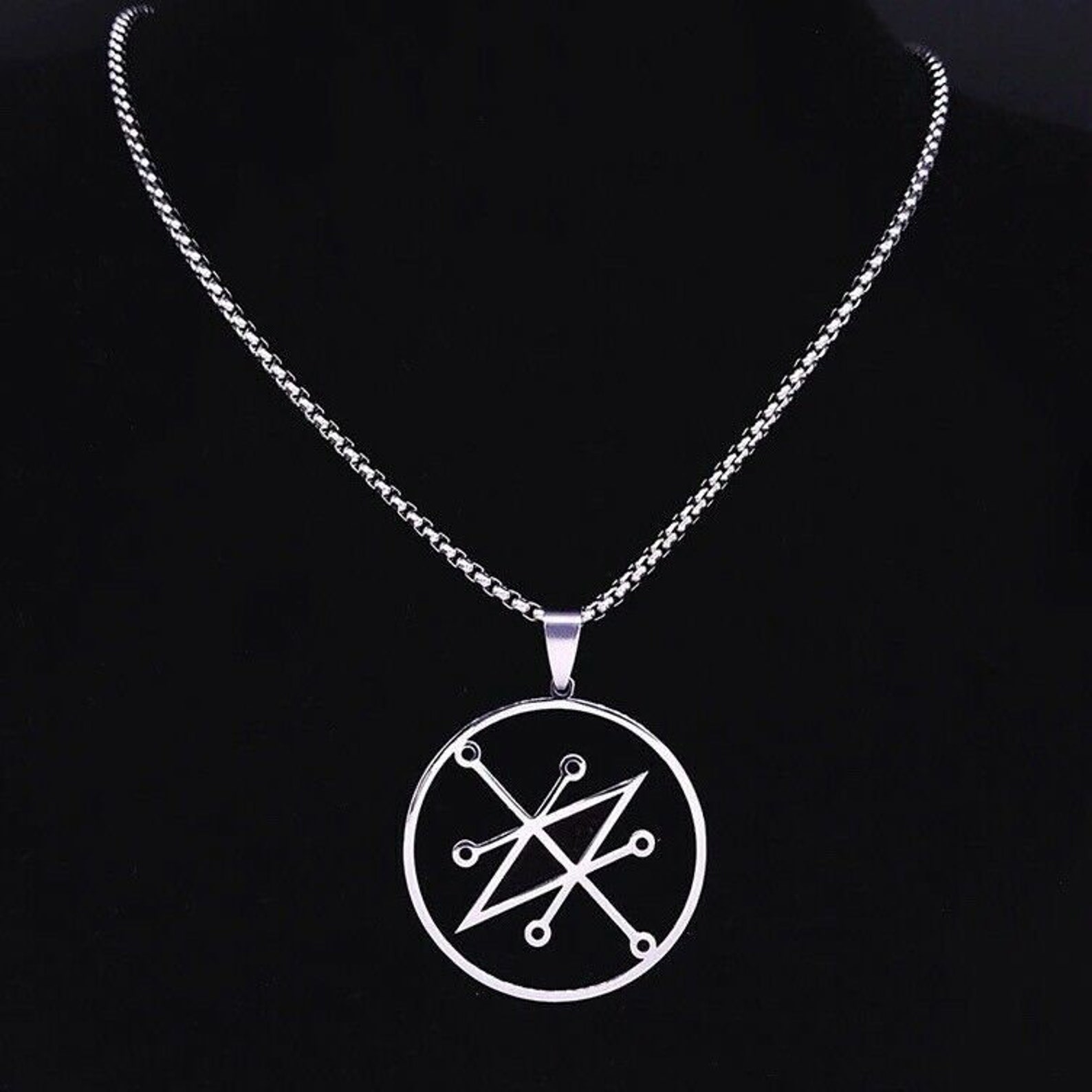 Azazel Sigil Goetia Solomon Demon Seal Pendant Necklace With - Etsy UK