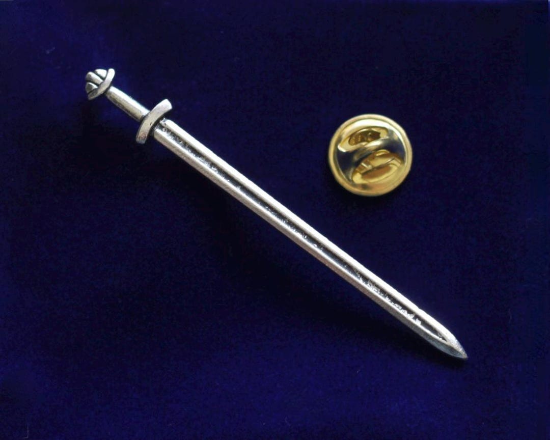 Viking Sword Pewter Lapel Pin Badge With Gift Pouch - Etsy