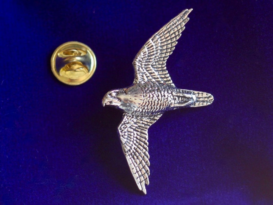 Peregrine Falcon Pewter Lapel Pin Badge With Gift Pouch - Etsy