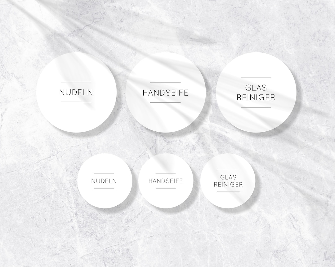 No.0 | Personalized Labels / Stickers for Kitchen, Bathroom & Household ...