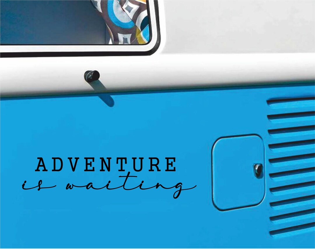Sticker 'adventure is Waiting' Sticker Campervan Bulli Camper Auto ...