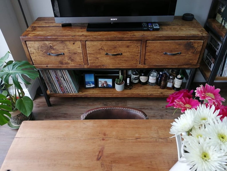 Three Drawer Console Unit | Etsy UK