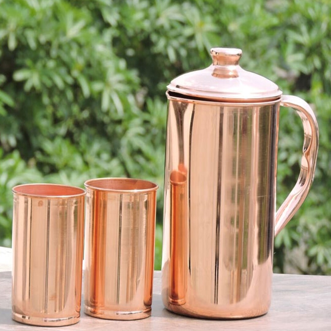 100% Pure Copper Water Jug, Copper Water Jug Yoga Copper Water Jug ...