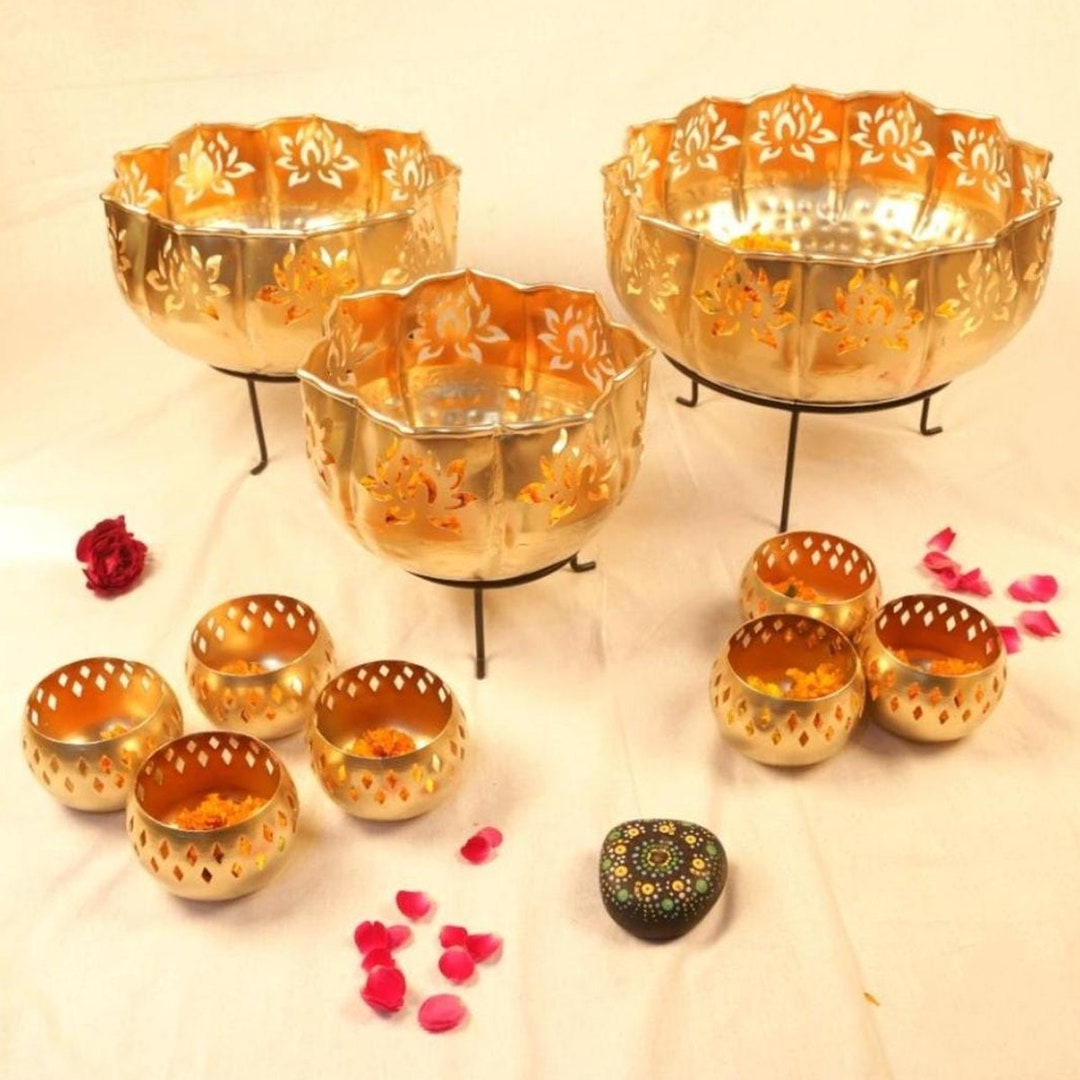 Lotus Urli/pot Flower, Urli With Bowl Urli With Stand, Uruli Set ...