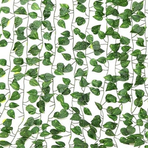 Set of 6,12 Fake Ivy Leaves Artificial Greenery Vine for Room Decor ...