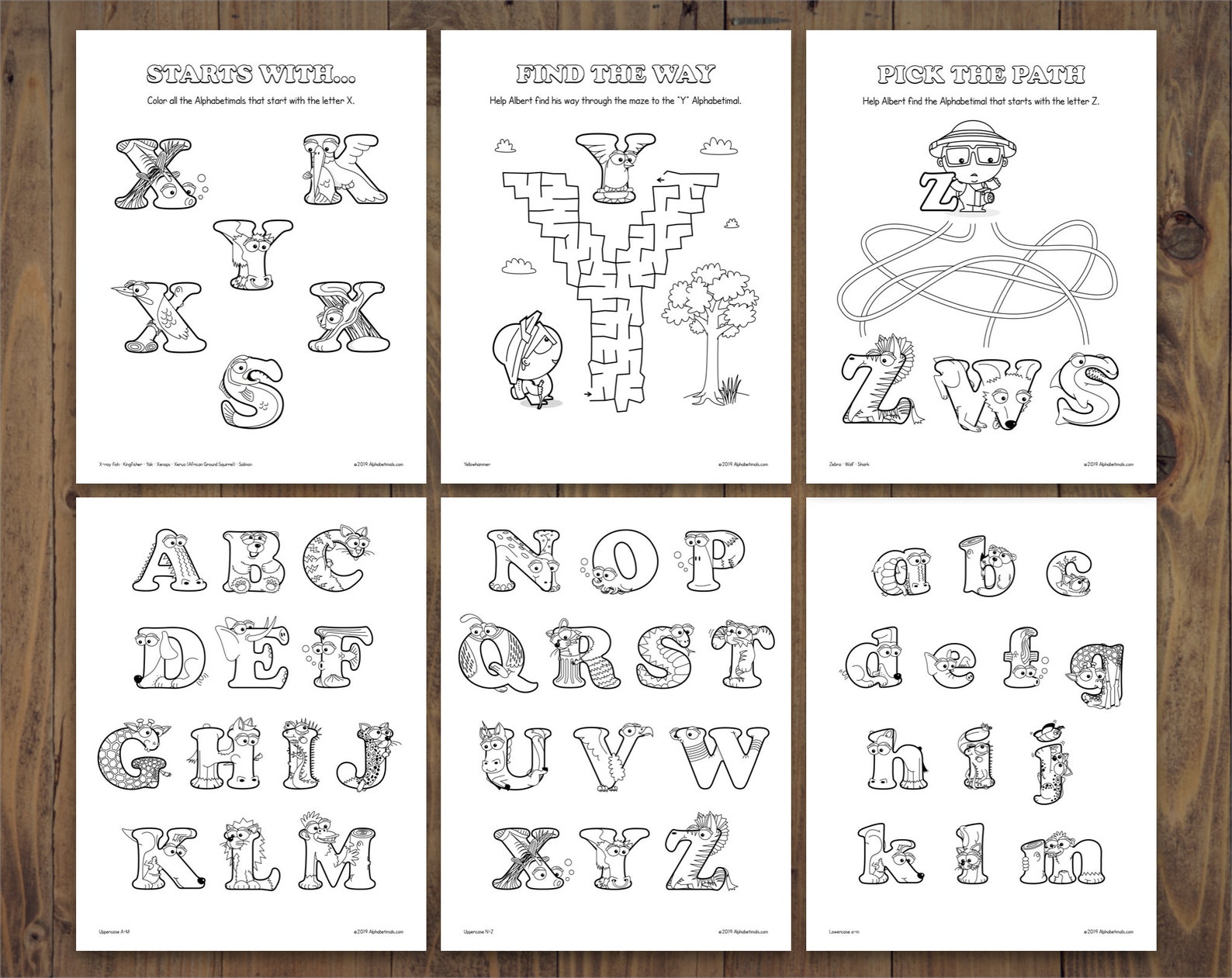 Alphabetimals™ Alphabet Fun Variety Pack - 26+ Printable Animal ABC ...