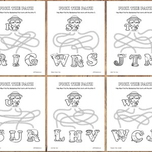 Alphabetimals™ Letter Matching Mazes – 26 Printable Animal ABC ...