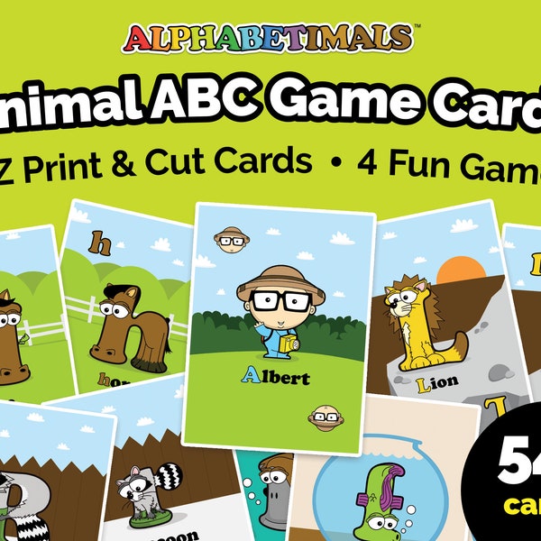 Alphabet Matching Flash Cards - Etsy