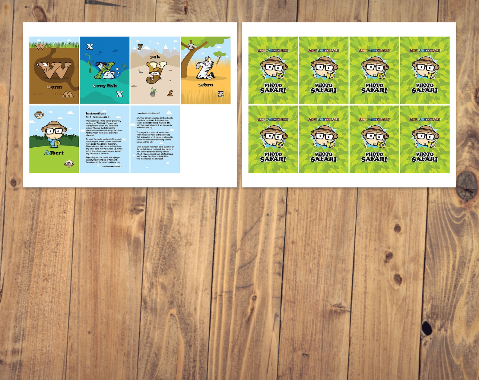 Alphabetimals™ Animal ABC Game Cards - A-Z Print & Cut Cards ...