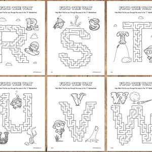 Alphabetimals™ Letter-shaped Mazes – 26 Printable Animal ABC Activities ...
