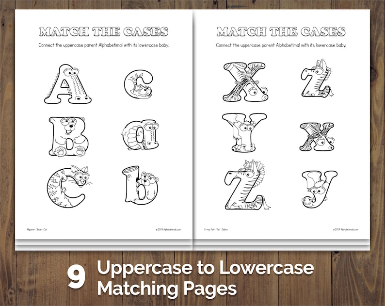 Alphabetimals™ Matching & Mazes Pack - 100+ Printable Animal ABC ...