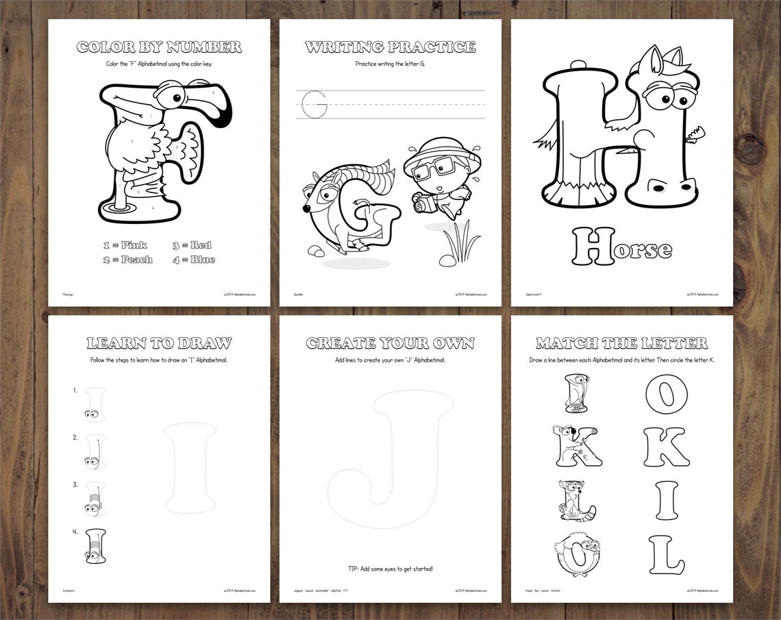 Alphabetimals™ Alphabet Fun Variety Pack - 26+ Printable Animal ABC ...