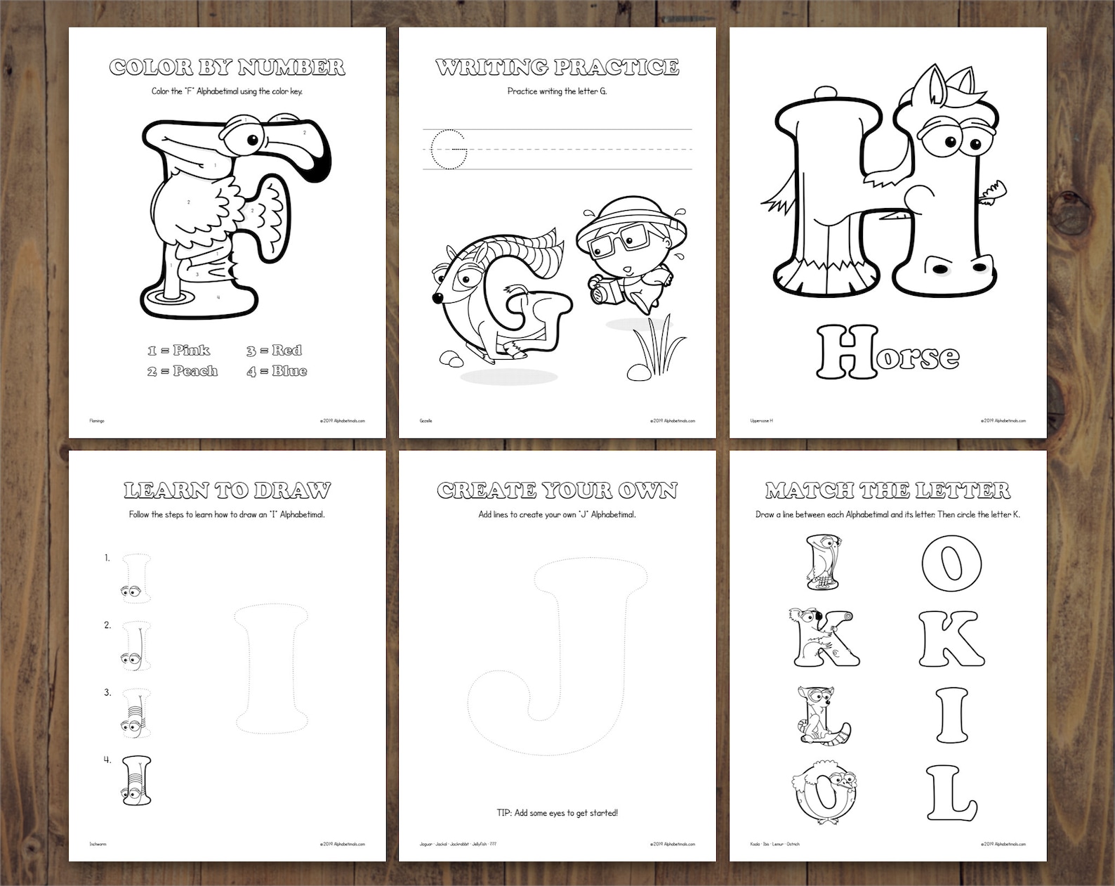 Alphabetimals™ Alphabet Fun Variety Pack - 26+ Printable Animal ABC ...