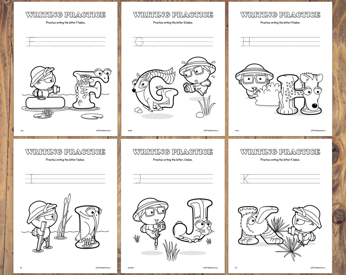 Alphabetimals™ Letter Tracing & Coloring – 26 Printable Animal ABC ...