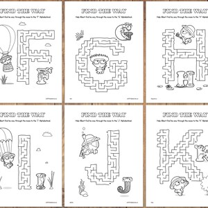 Alphabetimals™ Letter-shaped Mazes – 26 Printable Animal ABC Activities ...