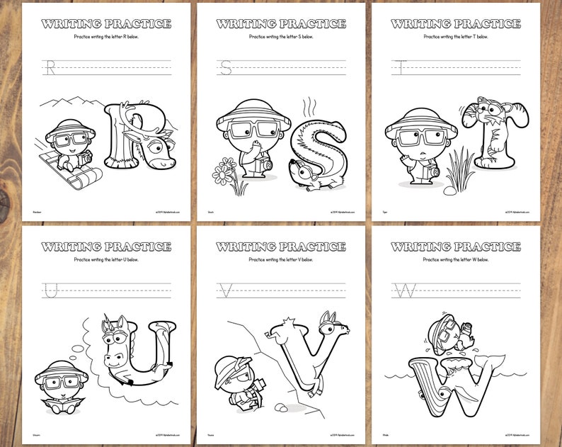 Alphabetimals™ Letter Tracing & Coloring – 26 Printable Animal ABC ...