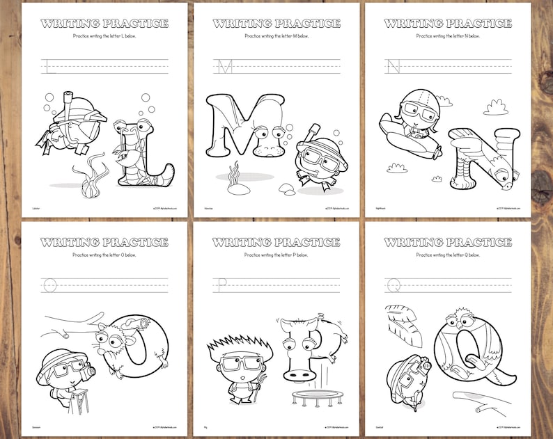 Alphabetimals™ Letter Tracing & Coloring – 26 Printable Animal ABC ...