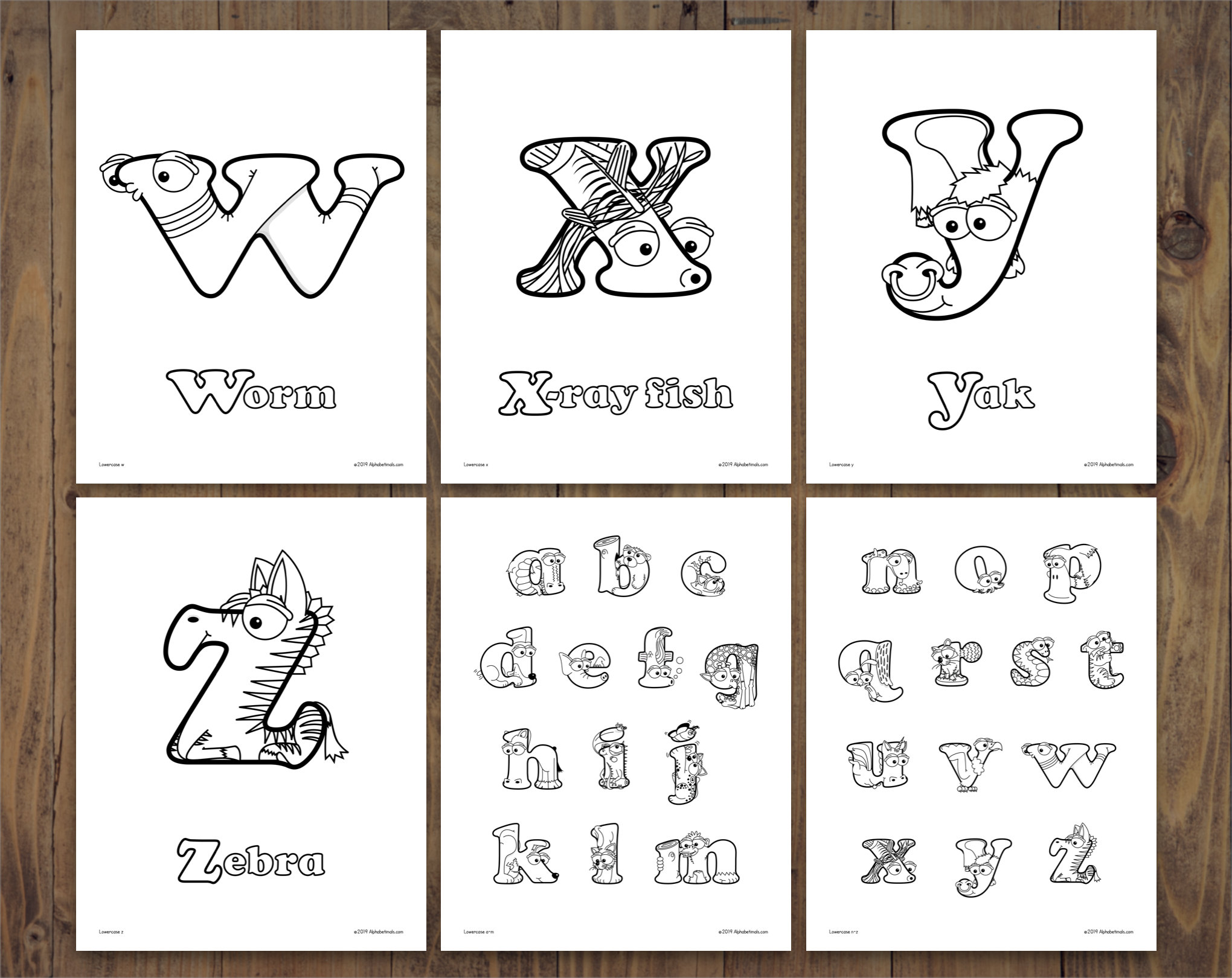 Alphabetimals™ Uppercase & Lowercase Babies! - 52+ Printable Aa-zz ...