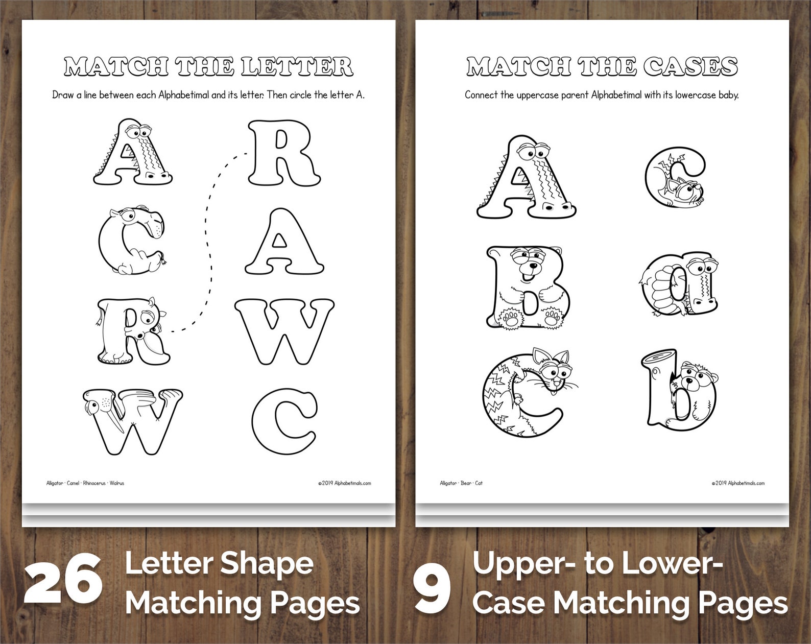 Alphabetimals™ HUGE Alphabet Fun Pack - 200+ Printable Animal ABC ...