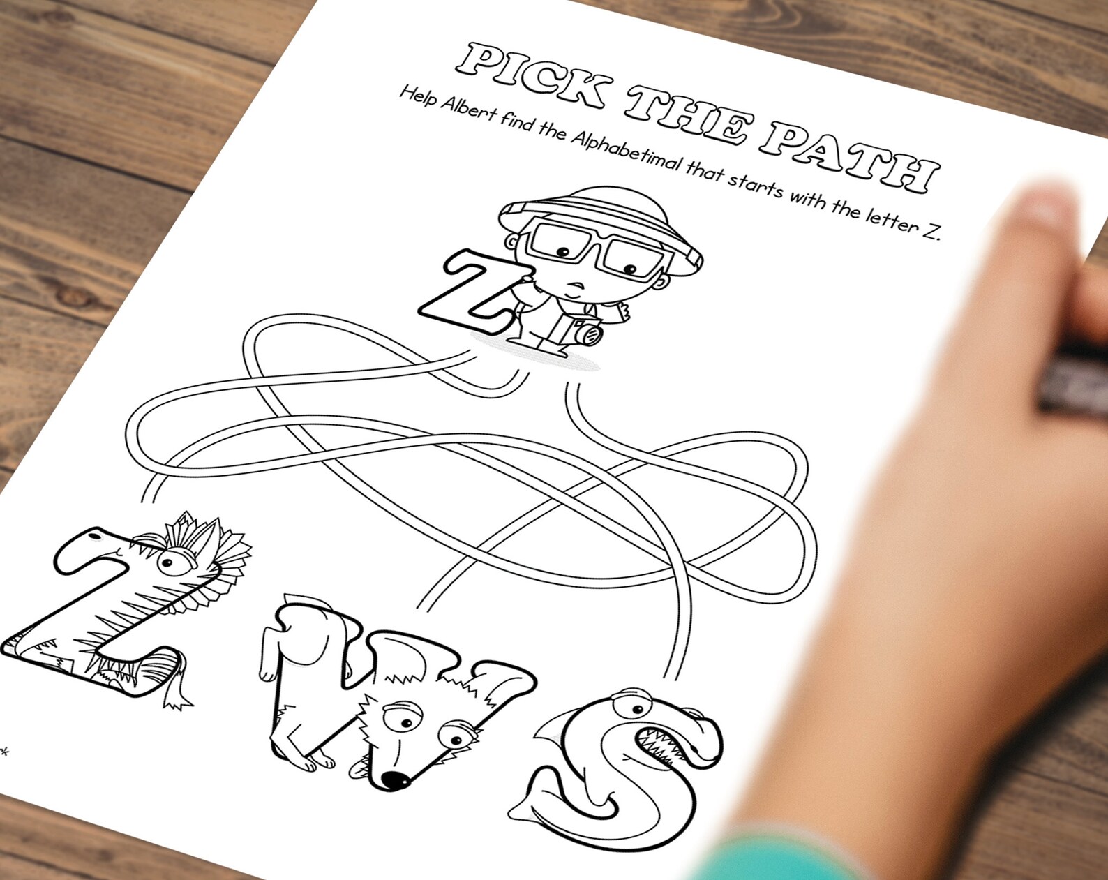 Alphabetimals™ Letter Matching Mazes – 26 Printable Animal ABC ...