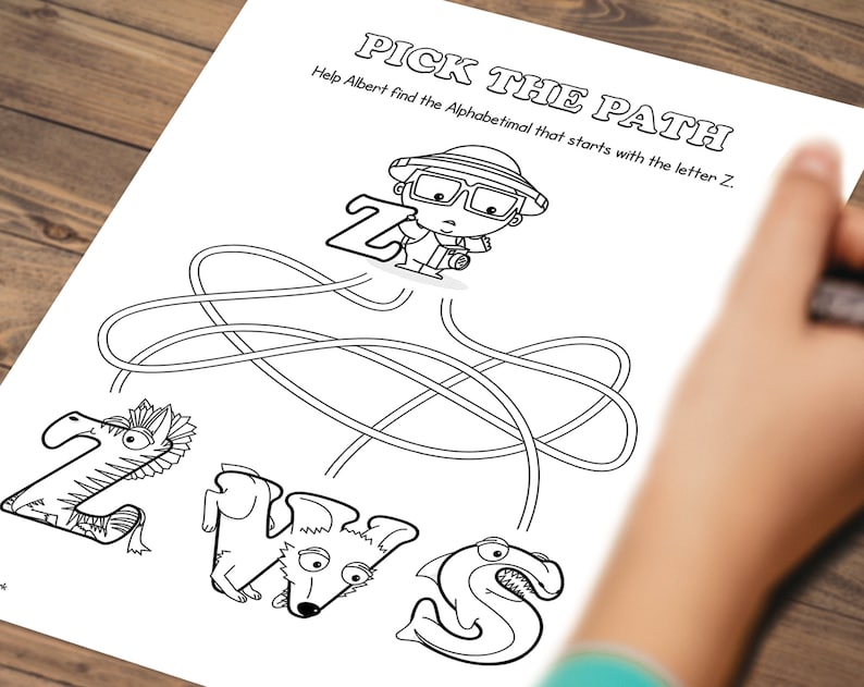 Alphabetimals™ Letter Matching Mazes – 26 Printable Animal ABC ...