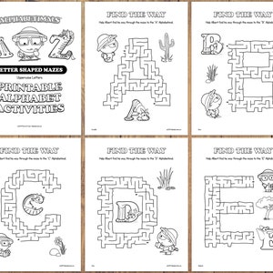Alphabetimals™ Letter-shaped Mazes – 26 Printable Animal ABC Activities ...
